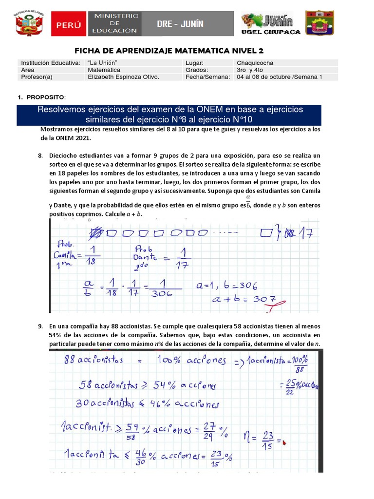 Ficha de Matematica 4to - 04-10-21 | PDF | Matemáticas