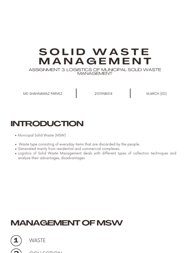 Solid Waste Management | Download Free PDF | Biogas | Municipal Solid Waste