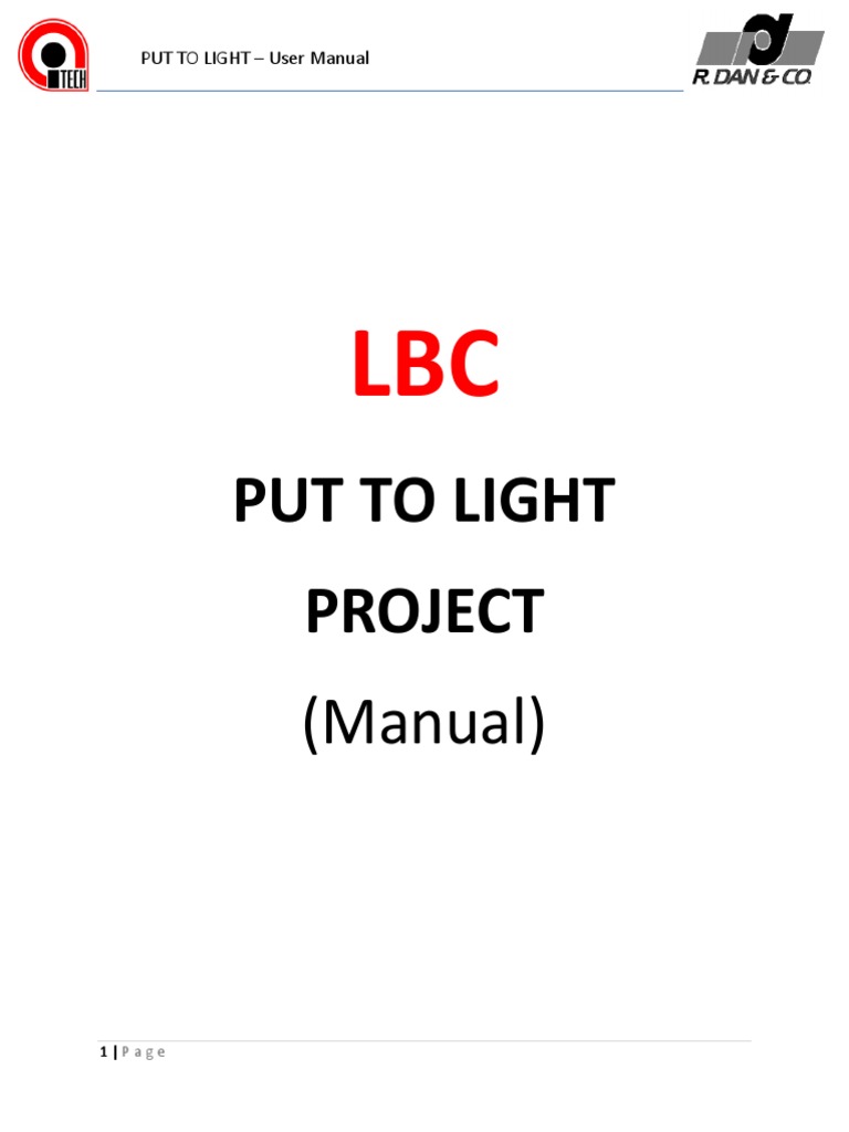 LBC Put To Light Manual - Rev2 | PDF | Image Scanner | Databases