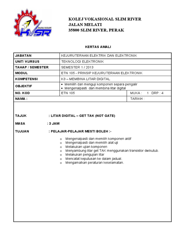 Kertas Amali Litar Board | PDF