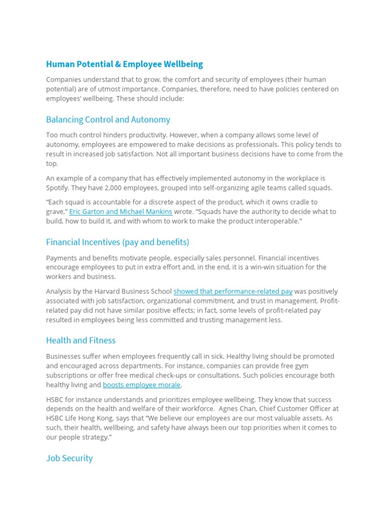 Human Potential | PDF | Leadership | Employment