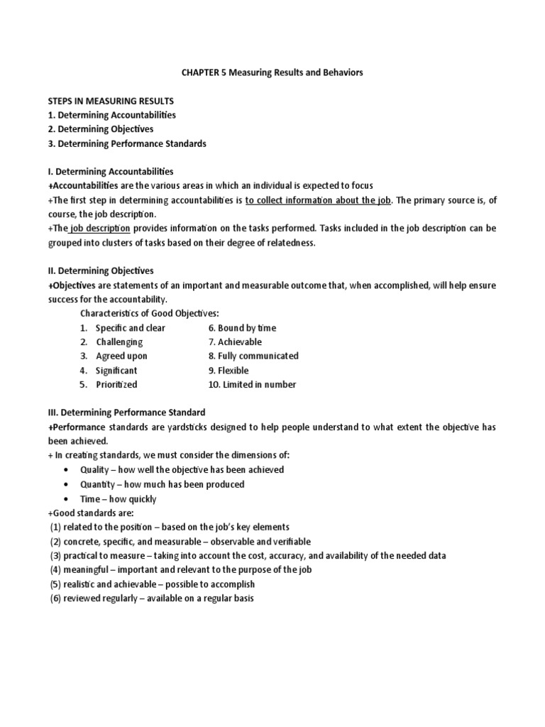 CHAPTER 5 Measuring Results and Behaviors | PDF | Accountability | Information