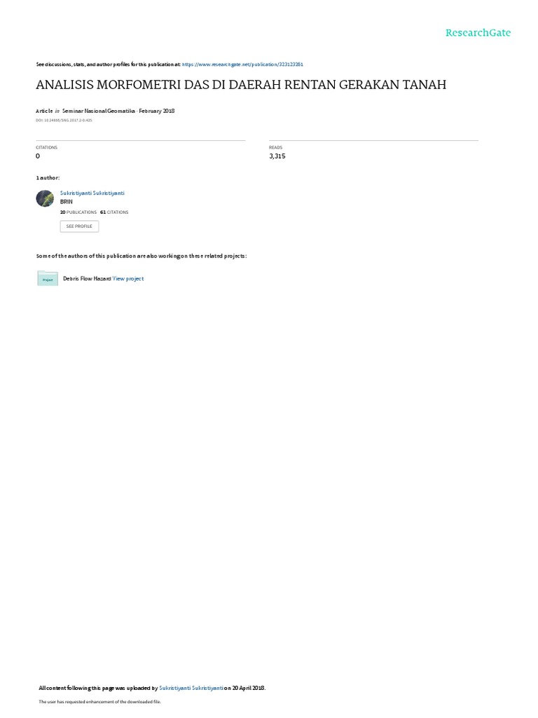 Analisis Morfometri Das | PDF