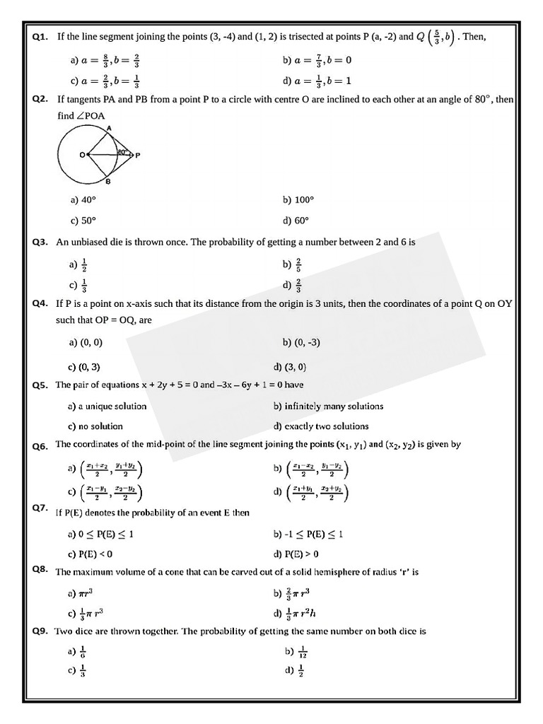 MATH IMPORTANT QUESTIONS MATHS CLASS X.pdf | PDF