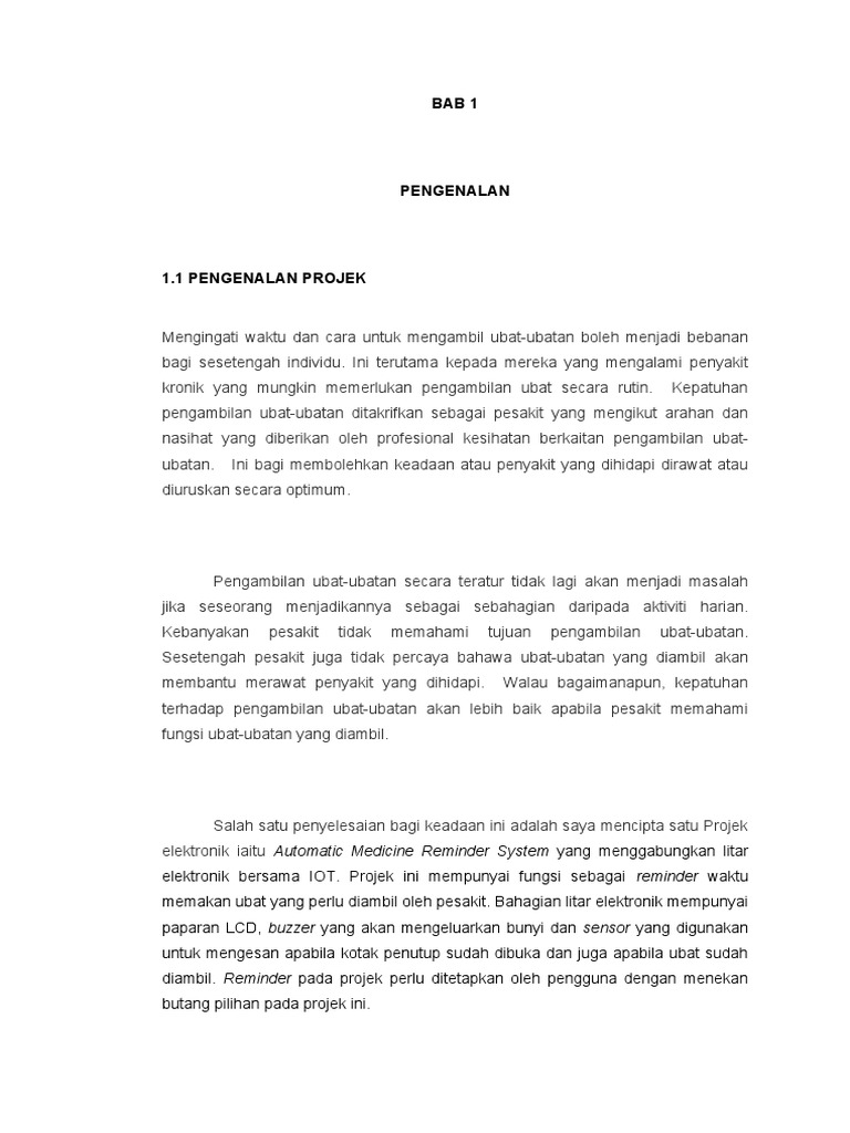 Automatic Medicine Reminder System: Membantu Pesakit Mengambil Ubat ...