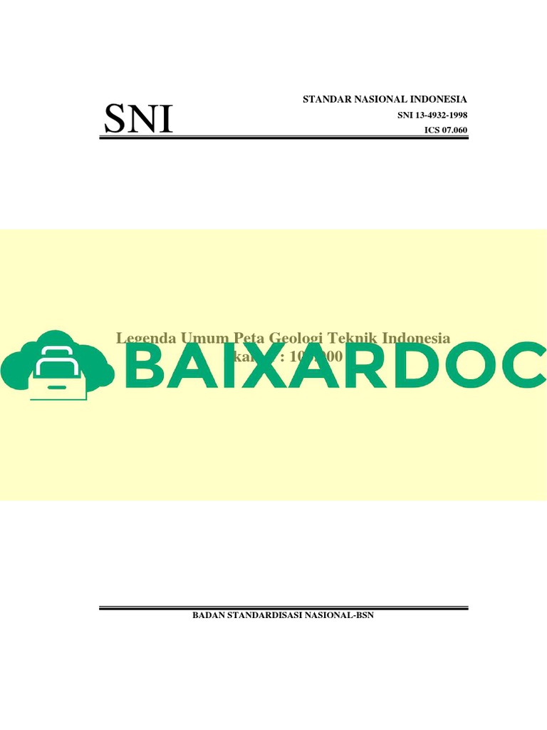 Sni Peta Geologi Teknik | PDF