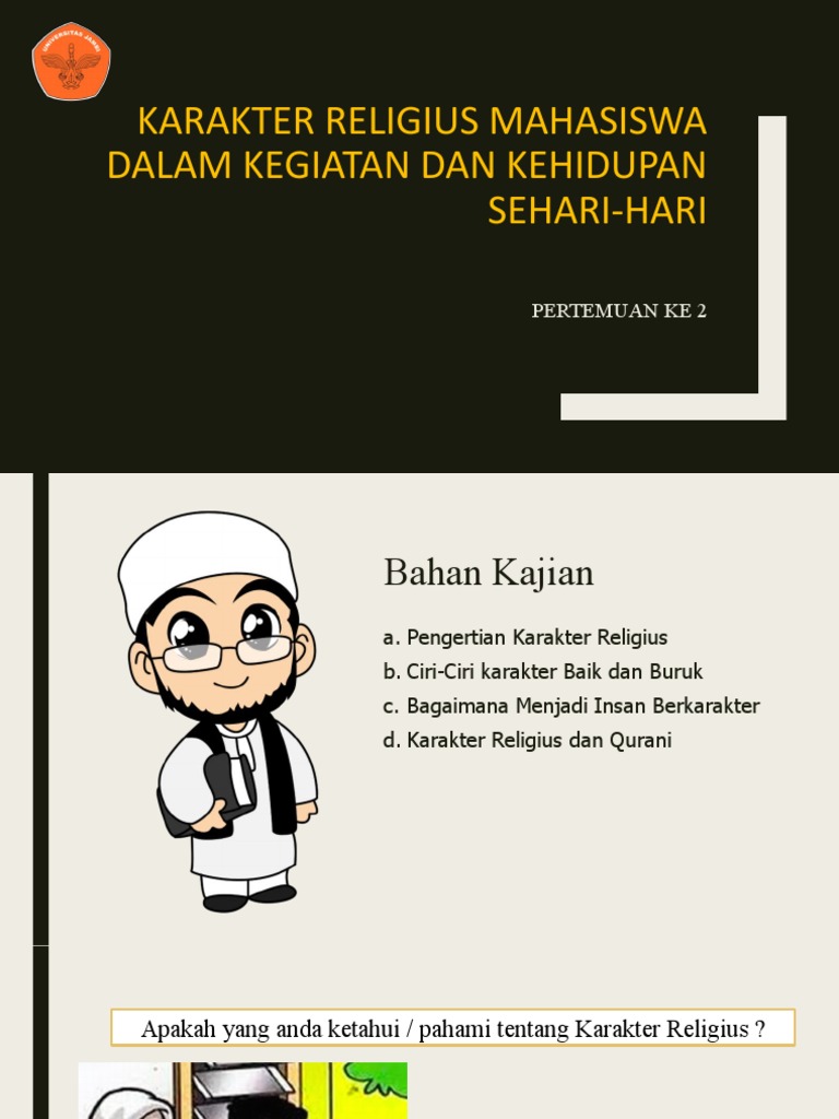 Pengertian Karakter Religius Mahasiswa | PDF