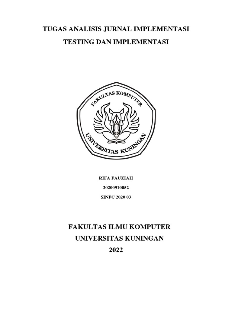 Tugas Analisis Jurnal Implementasi | PDF