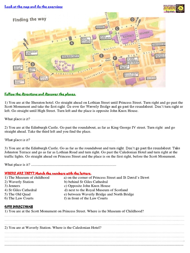 Giving Directions Fun Activities Games - 7171 | PDF | Social Science