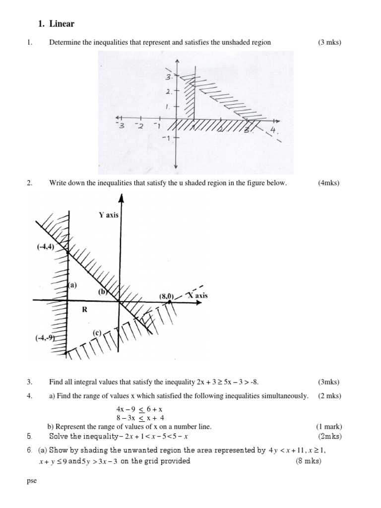 Solving Linear Inequalities and Systems of Inequalities | PDF | Mathematics | Mathematical Concepts
