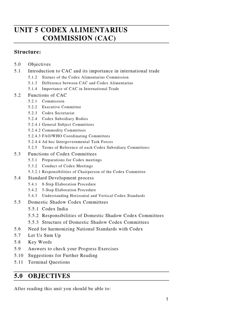 Codex Alimentarius Commission: International food safety standards body ...