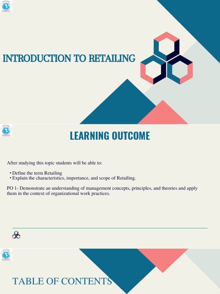1.1 Introduction To Retailing | PDF | Retail | Sales