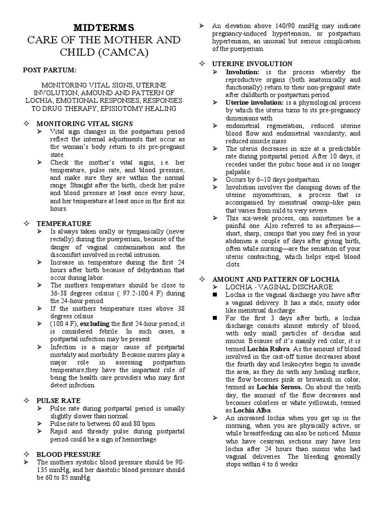 Camca Postpartum | PDF | Postpartum Period | Childbirth