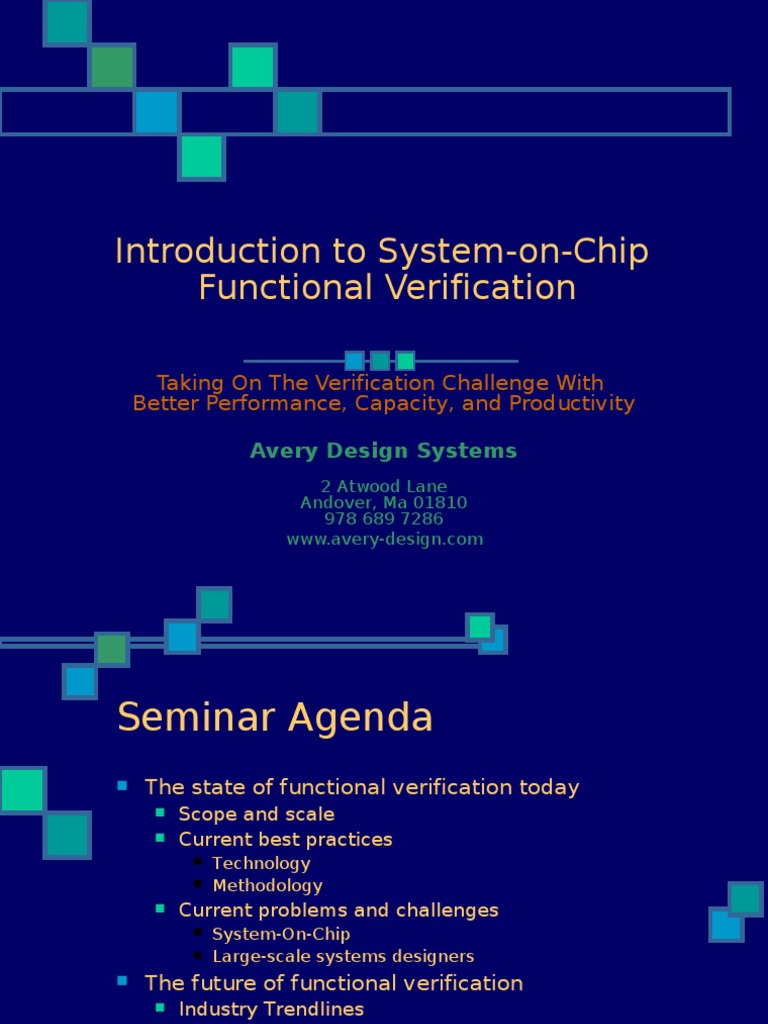 Introduction To System-on-Chip Functional Verification | PDF | Formal Verification | Hardware ...