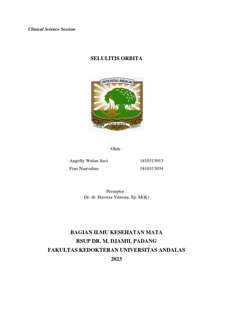 Selulitis Orbita: Definisi dan Tatalaksana | PDF