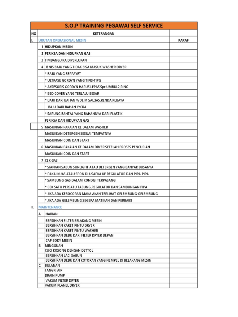 Sop Self Service PDF | PDF