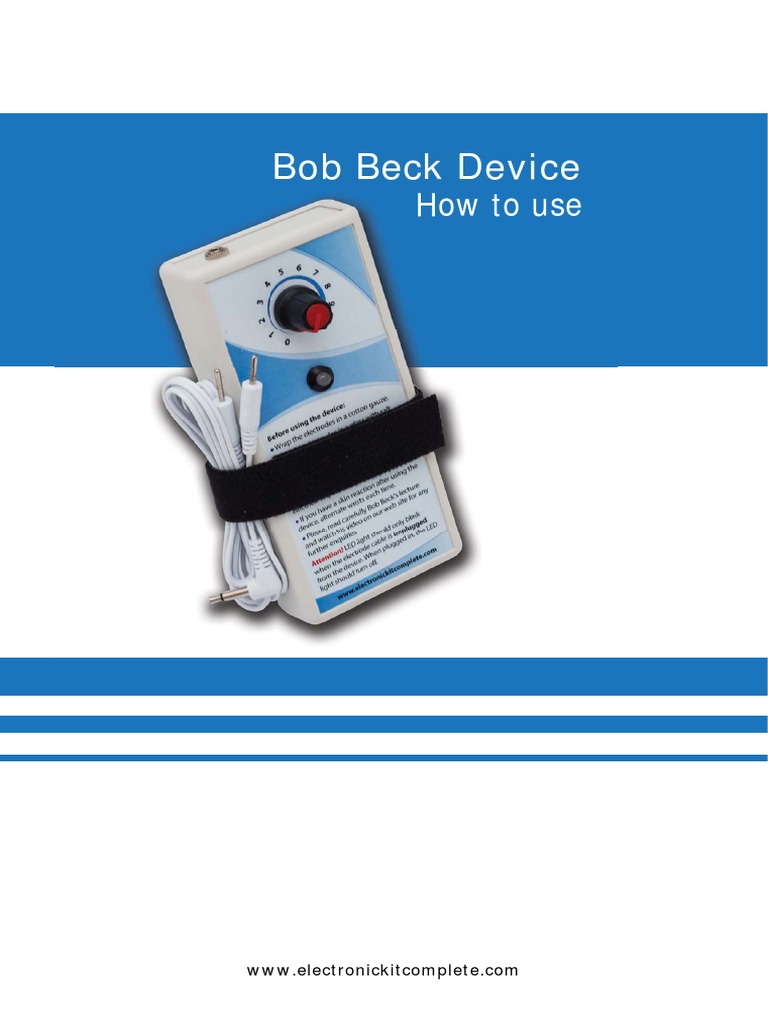 01 Bob Beck Device How To Use | PDF | Dietary Supplements | Blood
