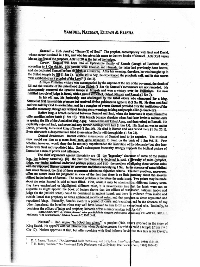 Samuel, Nathan, Elijah, Elisha PDF | PDF | Oral Torah | Jews And Judaism