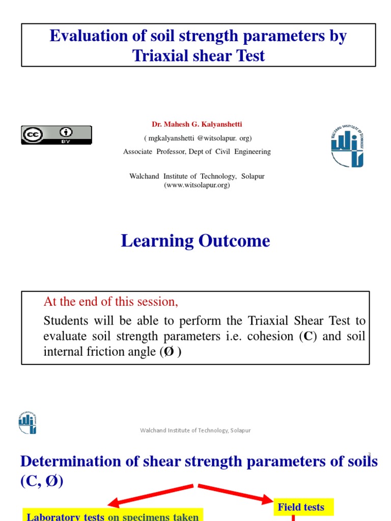 Triaxial Test, UCS and Vane Shear Test | PDF | Mechanics | Materials
