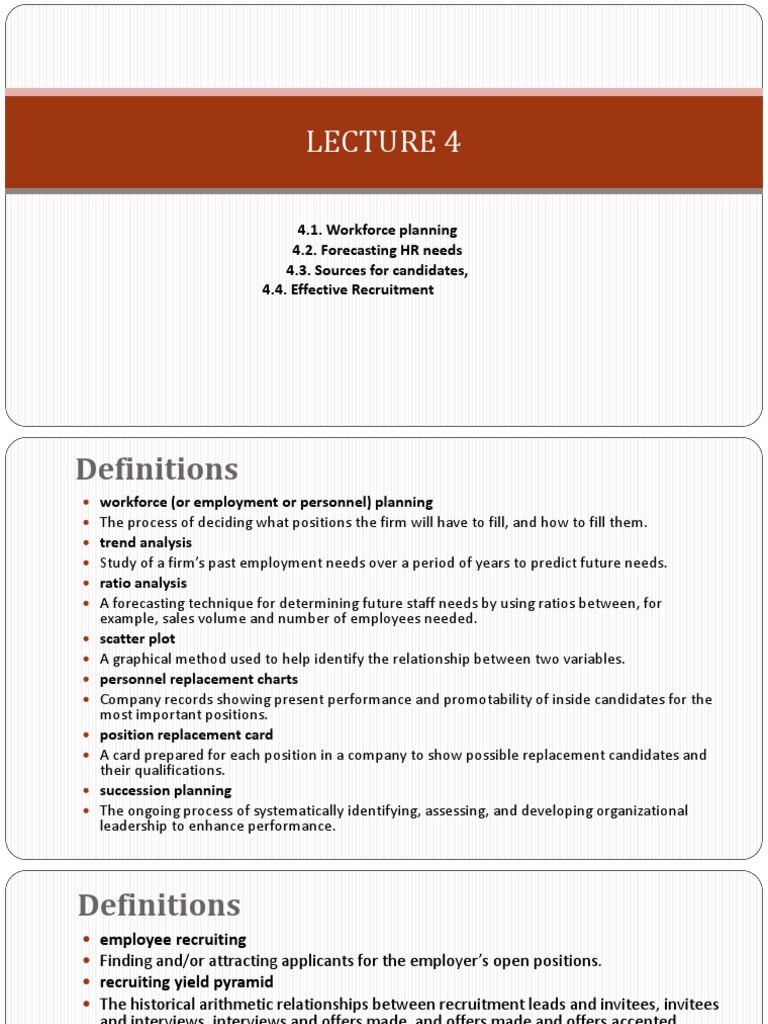 Lecture 4 | PDF | Recruitment | Employment