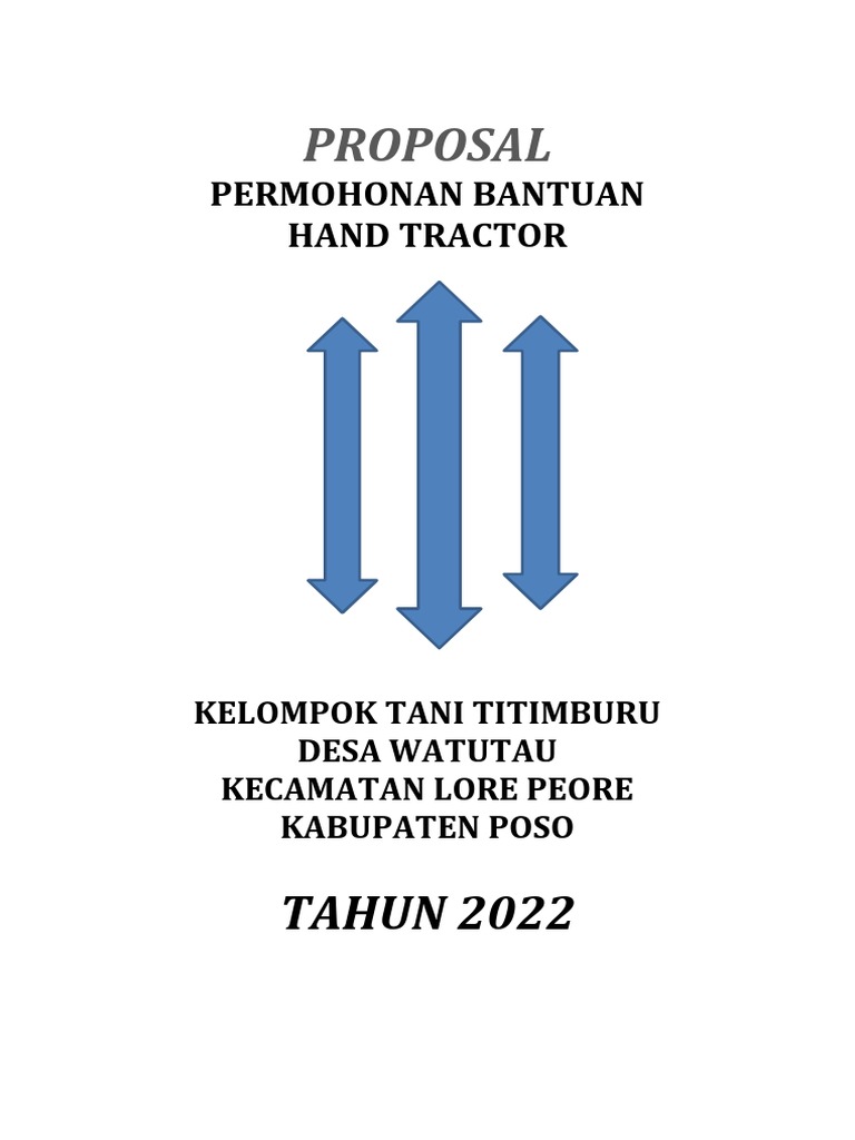 Proposal Bantuan Hand Tractor 2022 | PDF