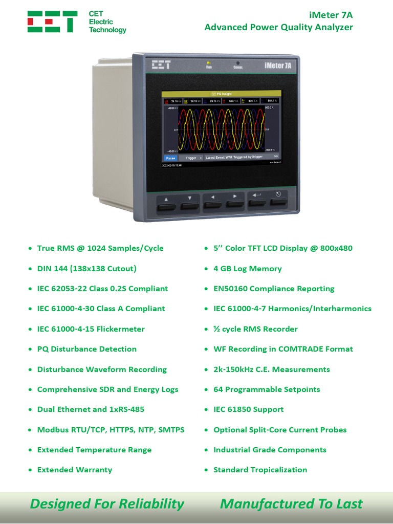 Imeter 7A English Datasheet | PDF | Electromagnetic Compatibility ...