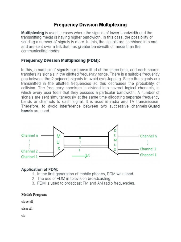 Frequency Division Multiplexing Guide | PDF