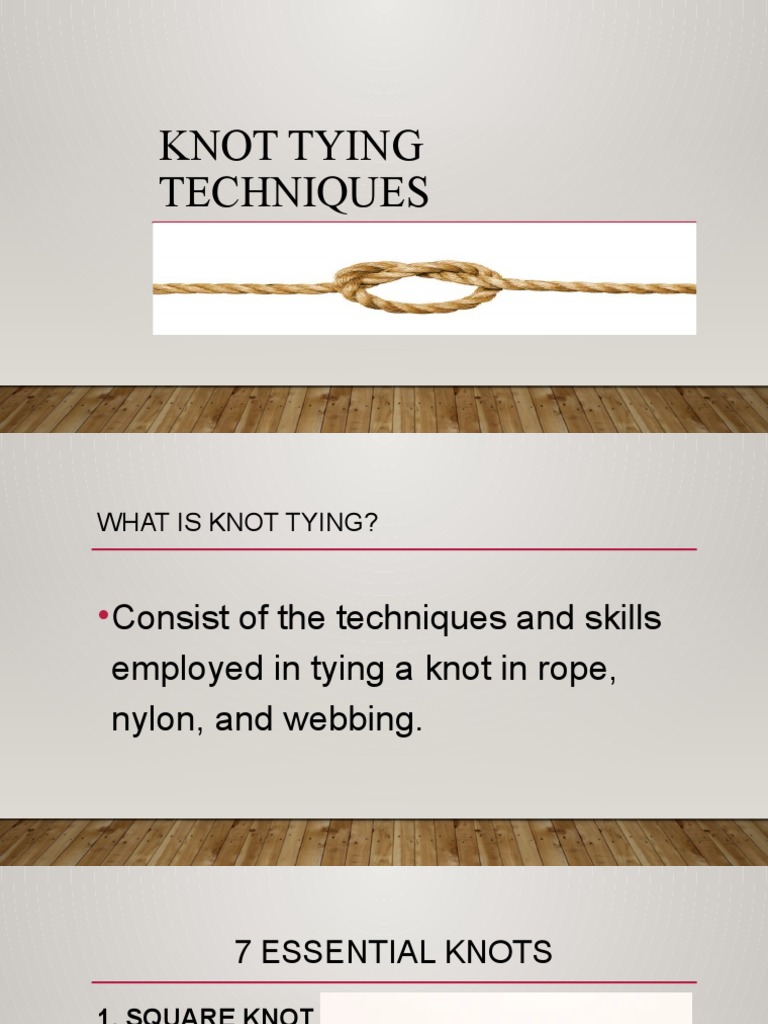 AFA11 PPT Knot Tying Techniques | PDF