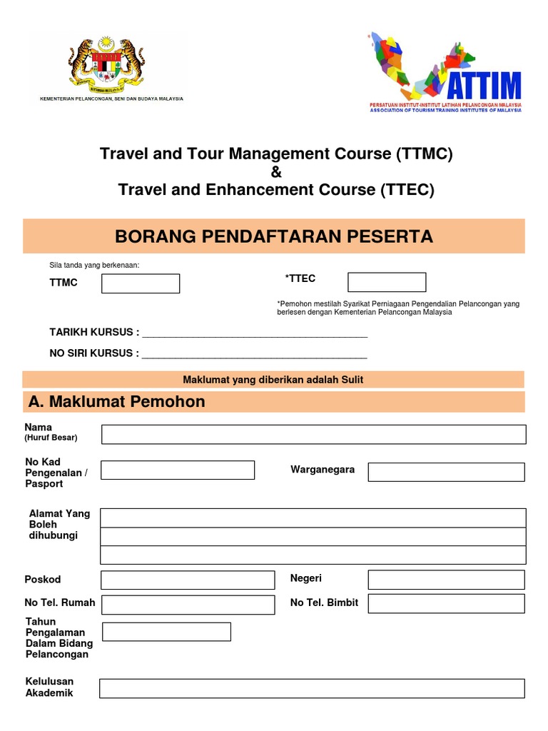 TTMC Registration Form Updated 2022 PDF | PDF