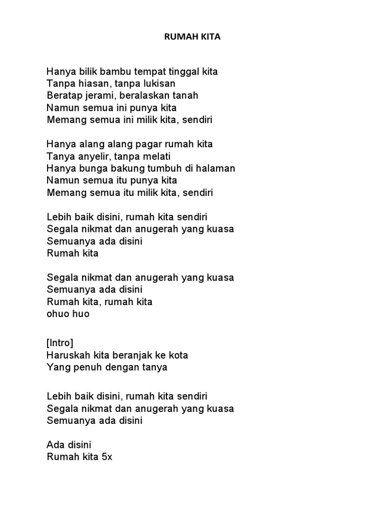 Lirik Hari Habitat | PDF