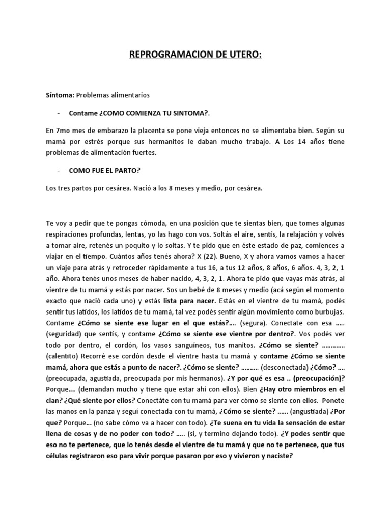 Reprogramacion de Utero | PDF | Parto | Amor