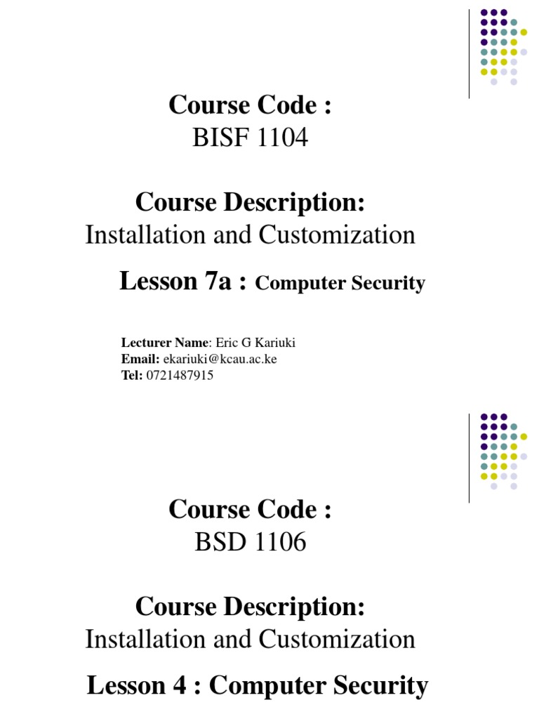 Topic 7a Computer Security PDF | PDF | Computer Virus | Malware