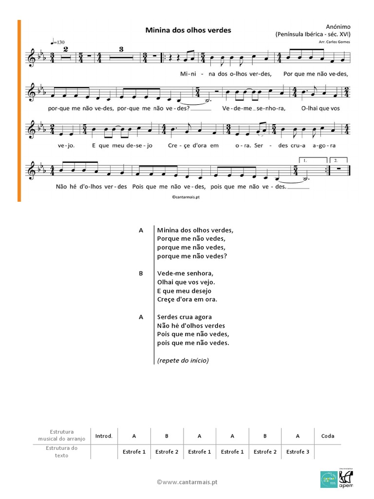 Minina Dos Olhos Verdes PDF | PDF