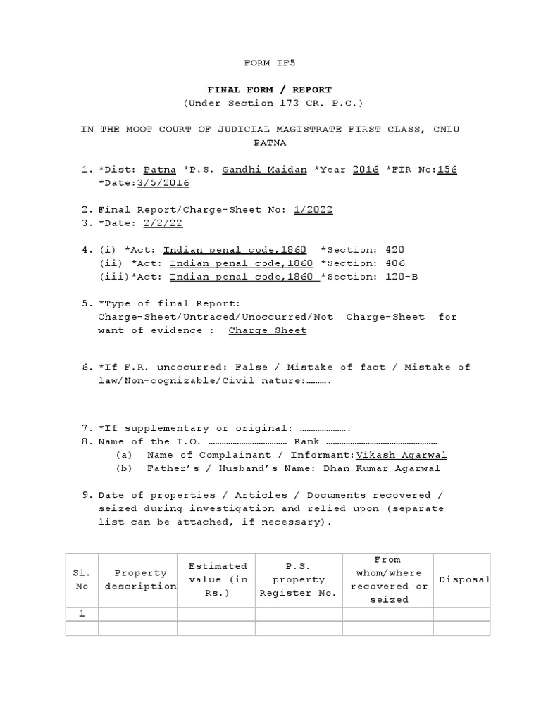 Chargesheet - Group7-1 | Download Free PDF | Bail | Arrest