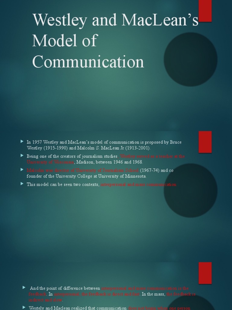 Westley and MacLean Communication Model | PDF | Communication | News