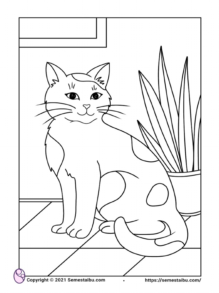 Gambar Mewarnai Kucing PDF | PDF