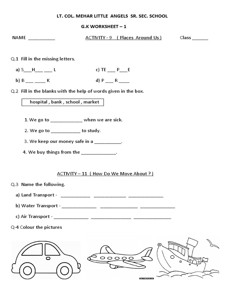 GK Worksheet | PDF