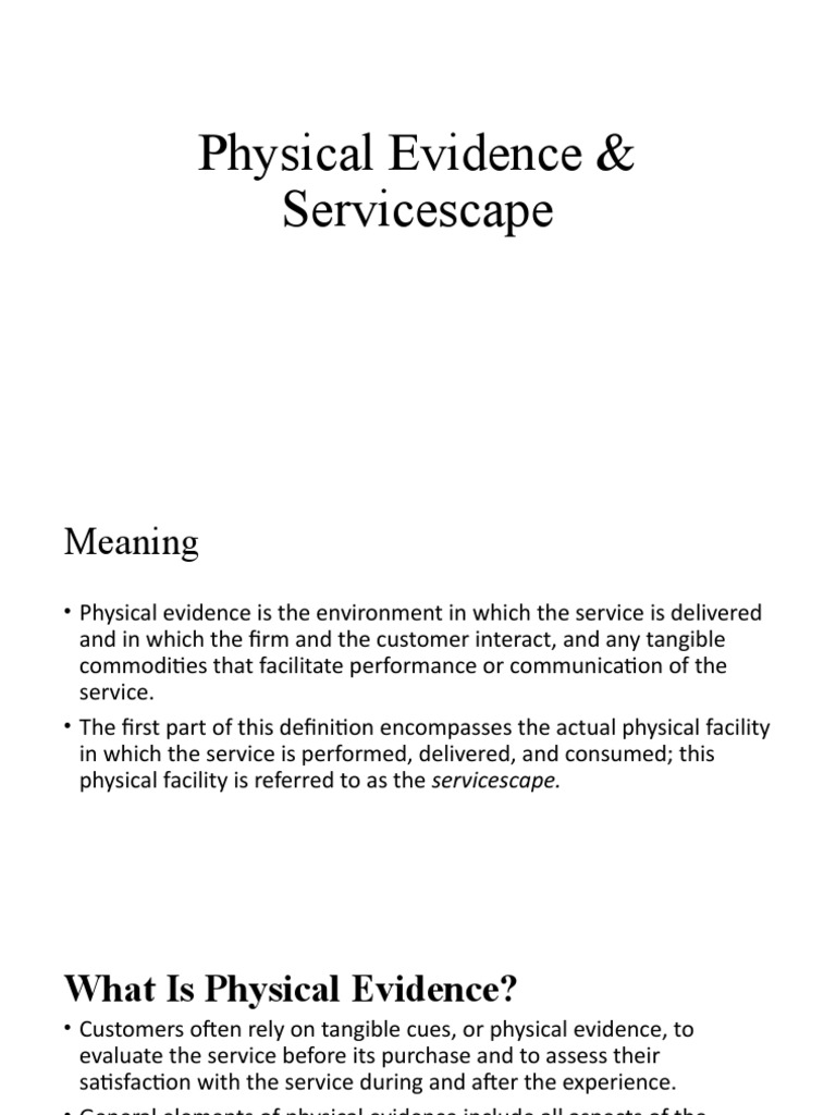 Physical Evidence and Servicescape | PDF | Business Process | Cognitive ...