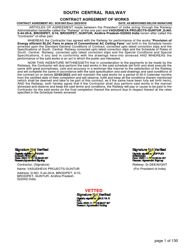Agreement 108049 4 | Download Free PDF | Joint Venture | Electrical Wiring