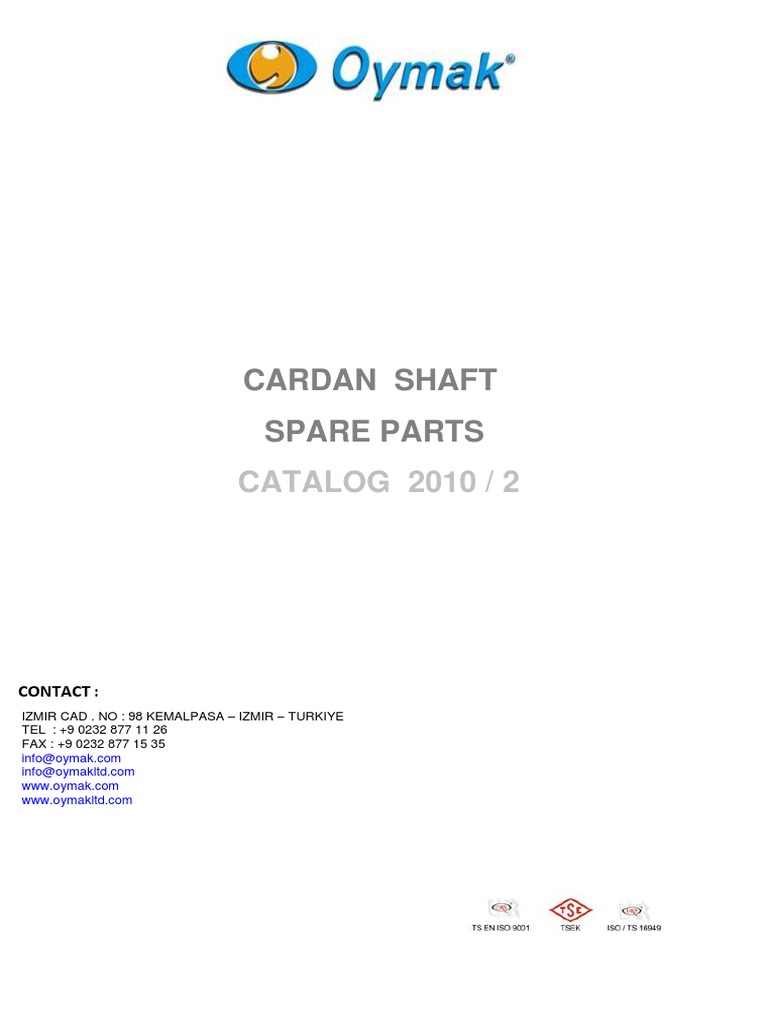 Cardan Shaft Katalog PDF | PDF | Axle | Land Transport