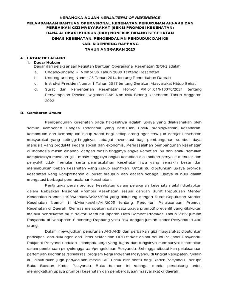 Tor Bok Promkes 2023 - Aki-Akb | PDF