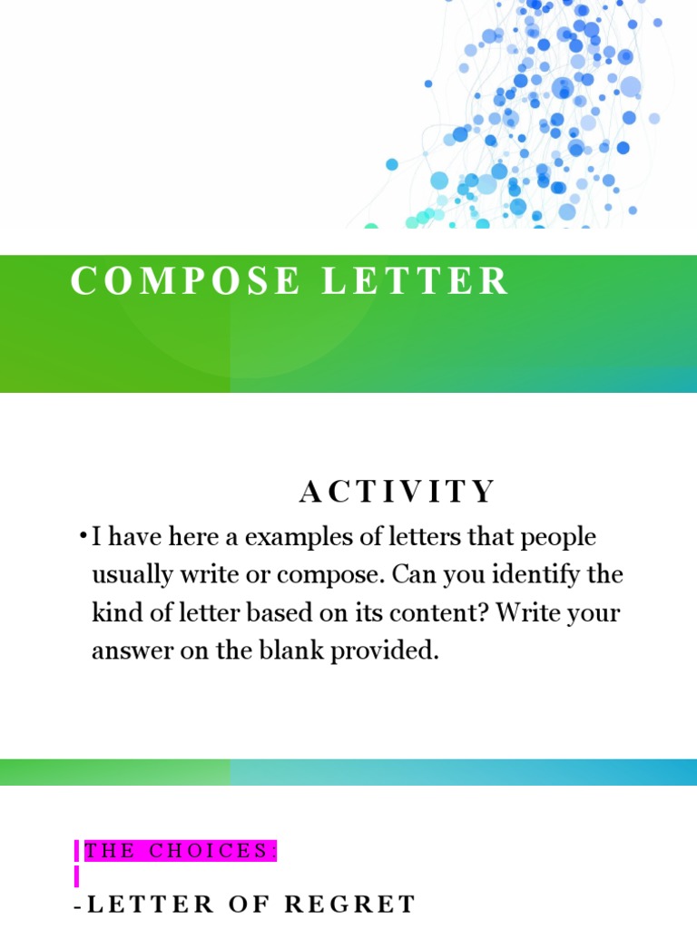 Compose A Letter | PDF | Communication | Human Communication