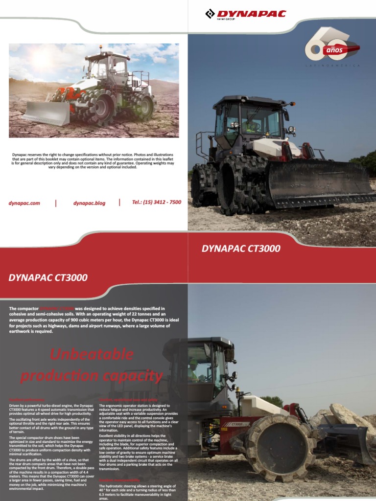 CT3000 Dynapac | PDF | Brake | Truck