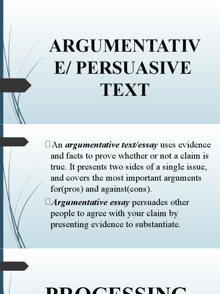 Powerpoint Argumentative | PDF