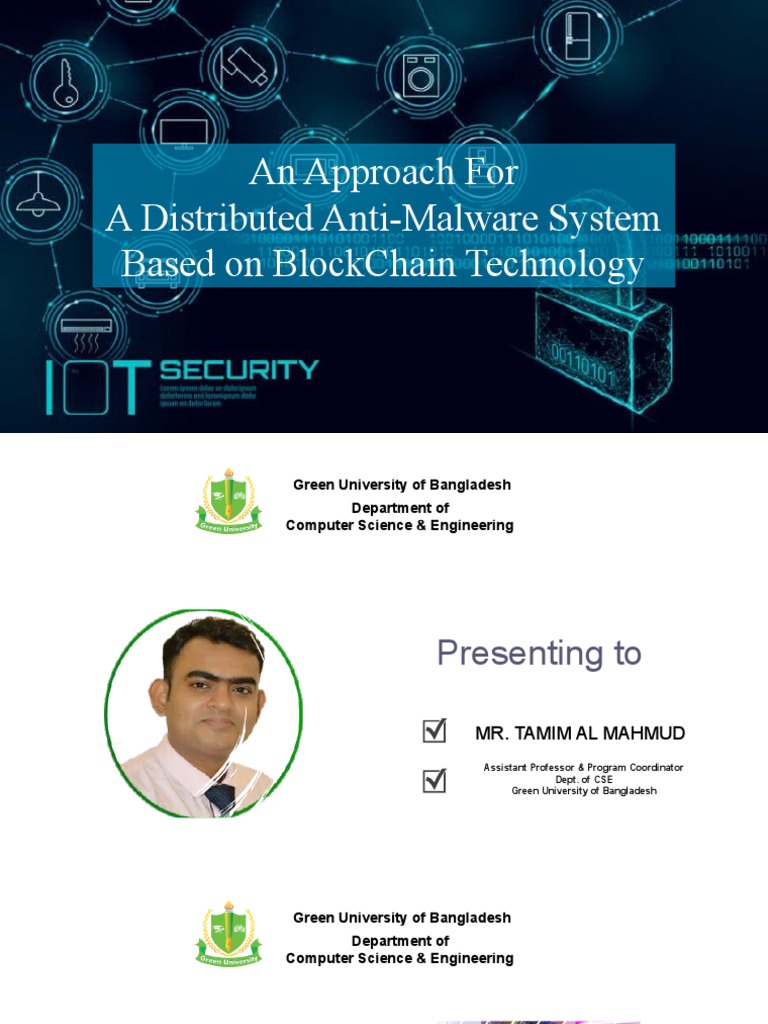 Anti-Malware With Blockchain - CSE105 | PDF | Cryptocurrency | Databases