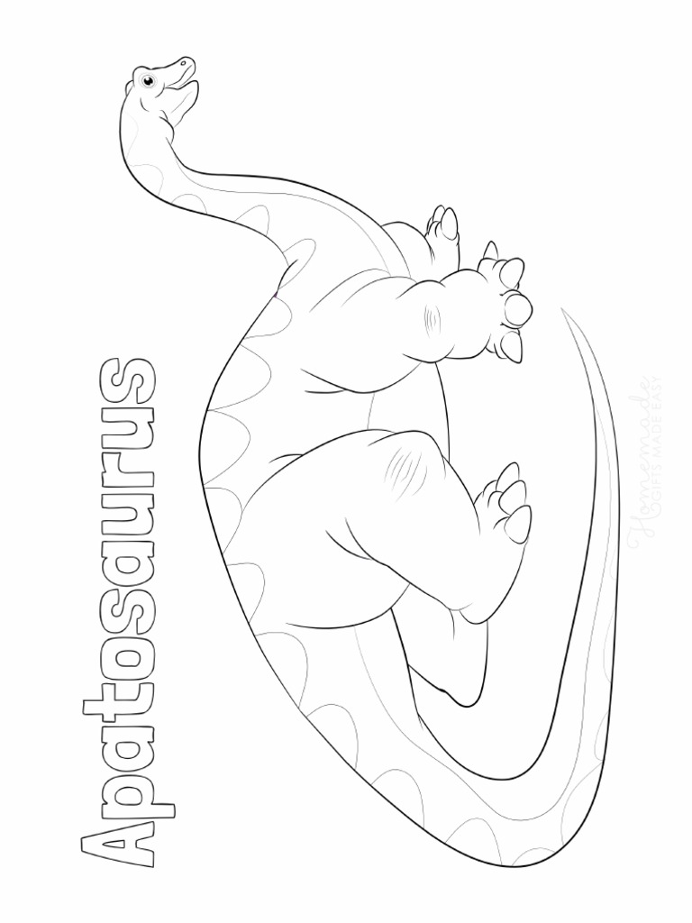Dinosaur Coloring Pages Apatosaurus | PDF