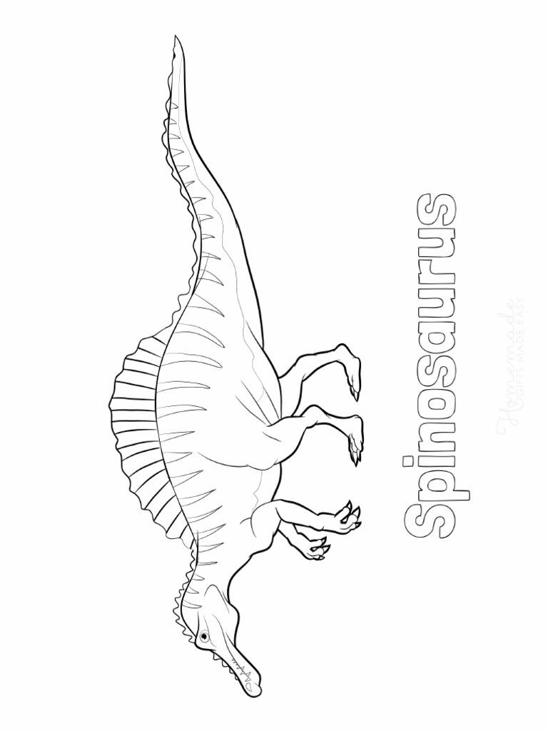 Dinosaur Coloring Pages Spinosaurus 2 | PDF