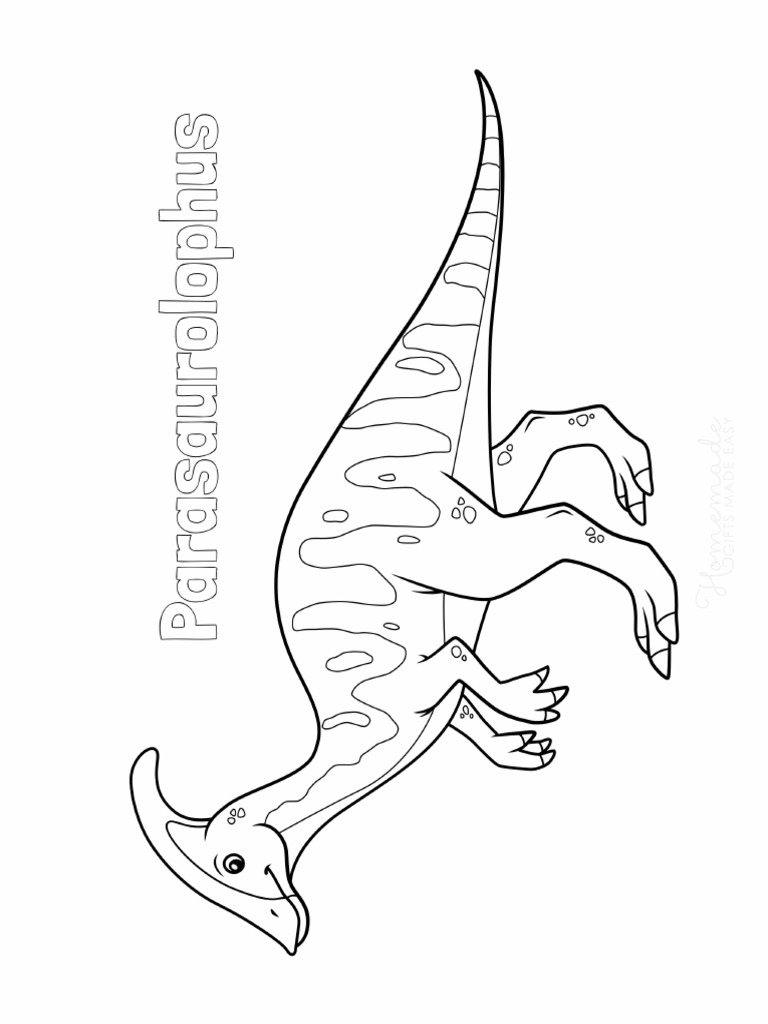 Dinosaur Coloring Pages Parasaurolophus | PDF