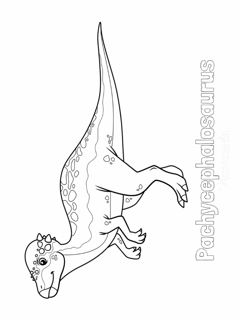 Dinosaur Coloring Pages Pachycephalosaurus | PDF