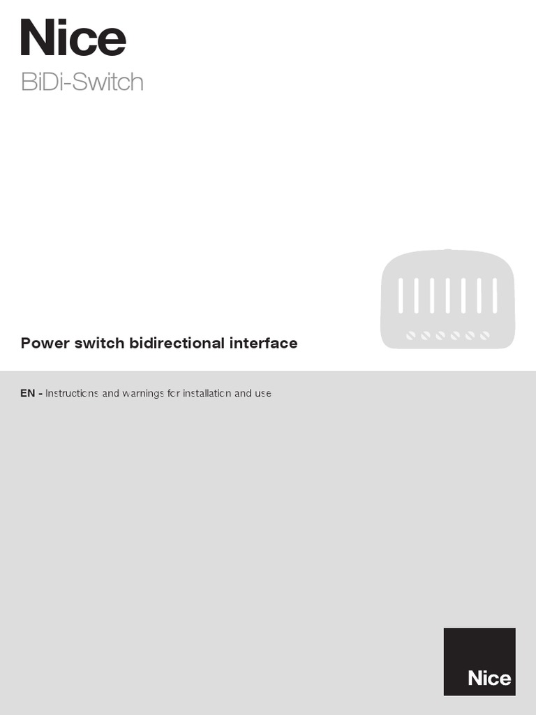 Bidi-Switch: Power Switch Bidirectional Interface | PDF | Power Supply | Mains Electricity